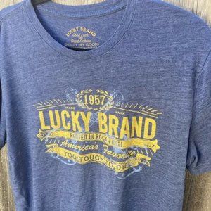 Lucky Brand | Shirts | Mens Lucky Brand Logo Crew Cotton Stretch ...